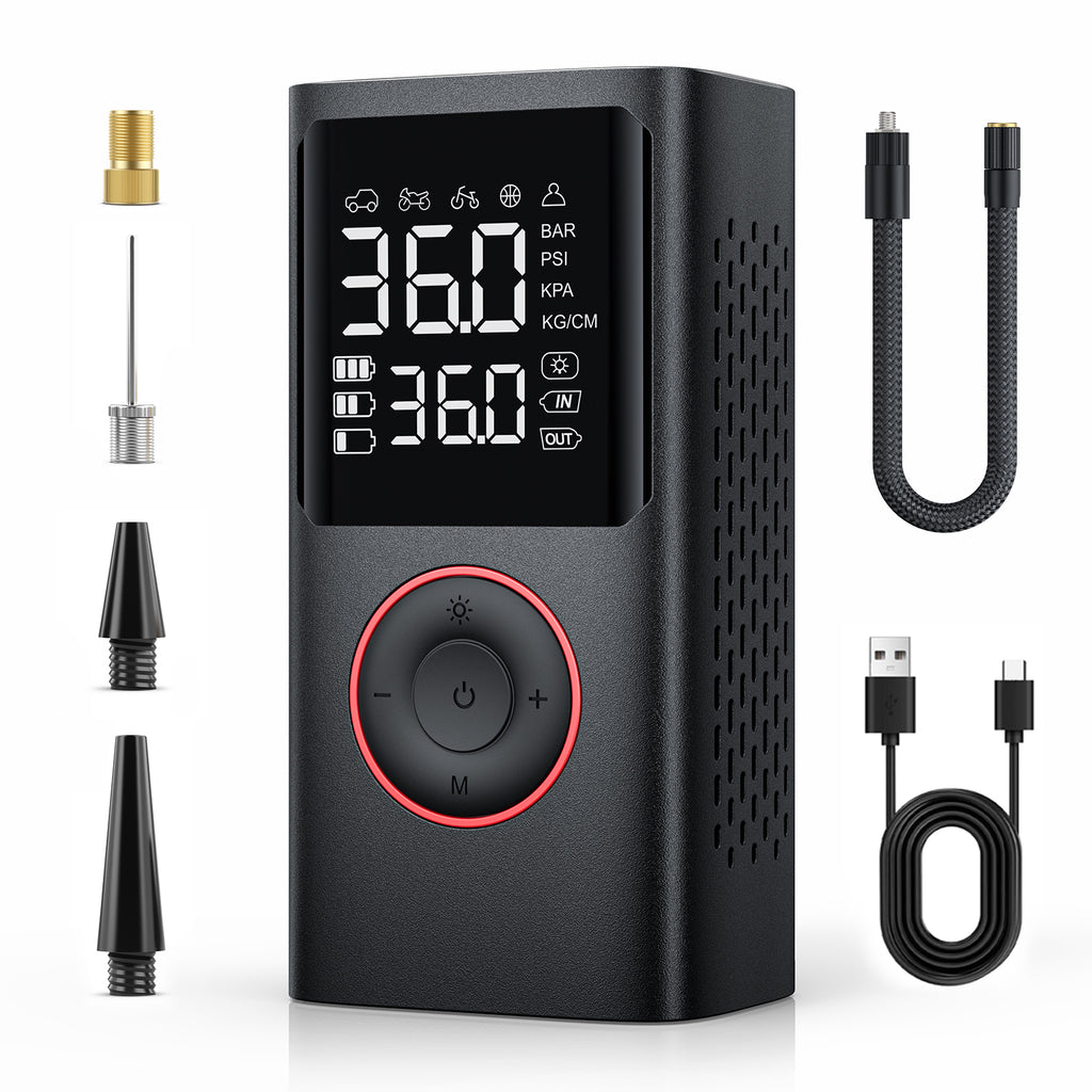 VacLife Cordless Tire Inflator Portable Air Compressor - Air Pump for